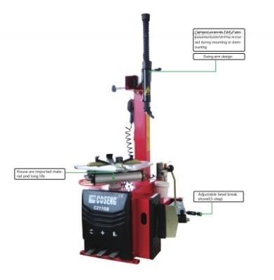 Cina Potenza del motore 750W-1100W Riparazione pneumatici auto Cambia pneumatici con certificazione CE in vendita
