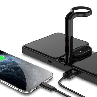 中国 6in1 Multi Function Pen Holder Wireless Charger Fast Charging For Apple 販売のため