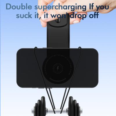 China Magnet Smart Mobile Phone Stands Mount 15W Fast Charging Magnetic Phone Holder Wireless Car Charger For Iphone for sale