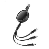 China Retractable Multiple OD 3.5mm Universal Charging Cables Custom Logo for sale