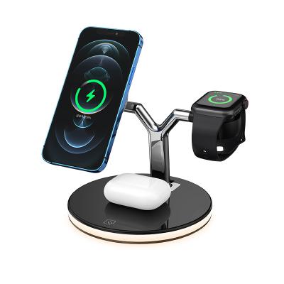 Cina ABS 3 del PC in 1 caricatore senza fili da tavolino magnetico 15W per il telefono cellulare in vendita