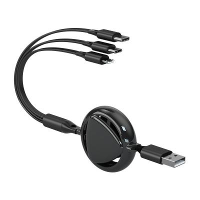 Chine 2.4A maximum de cuivre pur USB de remplissage rapide câble le type micro C 3 dans 1 à vendre