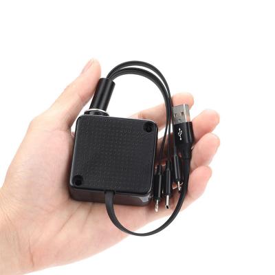 China Multifunctional 3A ABS Fast Charging USB Cables Retractable 3 In 1 for sale
