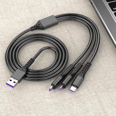 Китай Зарядный кабель 3 USB нейлона 4ft Multi в 1 всеобщем шнуре заряжателя продается