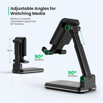 Cina Portable Multifunctional 2 in 1 Wireless Charger Foldable Adjustable Angles Heights in vendita