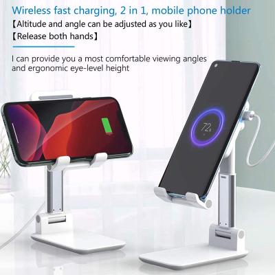Cina Portable Multifunctional 2 in 1 Wireless Charger Foldable Adjustable Angles Heights in vendita