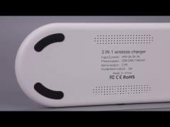 15W 3 em 1 suporte de carregamento sem fio para o relógio IPhone Airpods de Apple