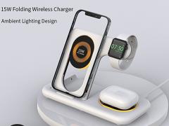3In 1 het Laden Tribune van de Doklader 3 In1 Draadloze Vouwbare Lader voor het Horloge van Apple Iphone