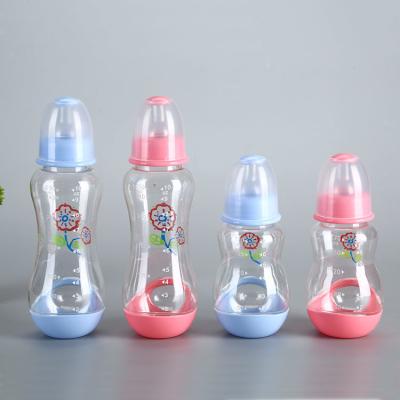 China Handled Plastic Natural Milk Tea Cute Baby Bottle 250ml Warmer Travel for sale
