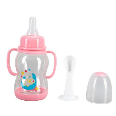 China 150ml Baby Bottle With Dispenser , Pink Blue Green Breastfeeding Baby Bottles for sale