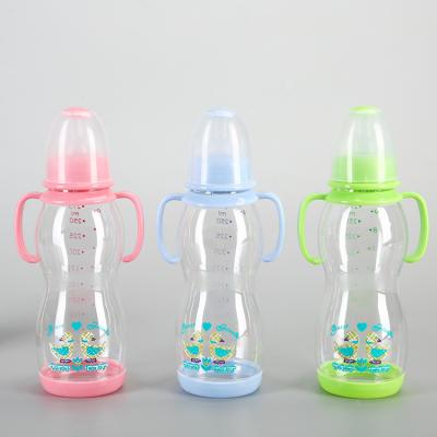 China Customized Baby Milk Bottle Plastic 275ml Pink Blue Green for sale