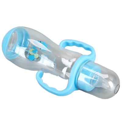 China Transparent Wide Neck Baby Bottle , Newborn Child Feeding Bottle for sale