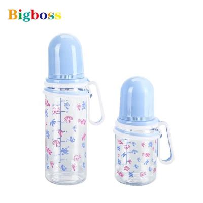 China Custom Logo Baby Feeding Bottle Set Straight Body PVC Free for sale