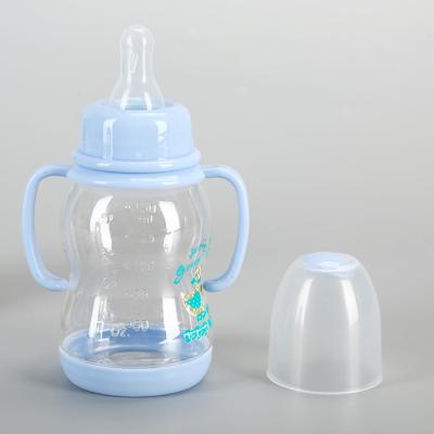 China Fashion Soft Silicon Plastic Safe Baby Bottles Portable For New Born for sale