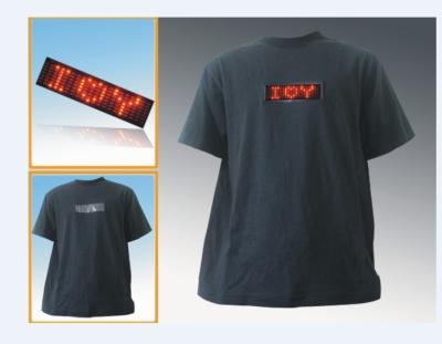 China Flashing LED name badge Promotional T-shirt for sale