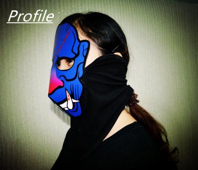 China 2018 New design for Halloween horror masks sound activated  LED mask for  Parties ,the mask of warcraft, EL mask for sale