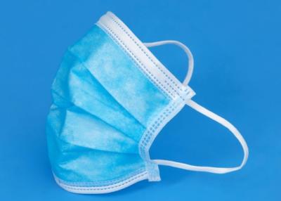 Cina Attrezzatura protettiva eliminabile blu una maschera chirurgica eliminabile di 3 pieghe in vendita