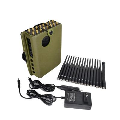 China Wholesale Handheld 16 Bands Cell Phone Signal Jammer With Nylon Cover, Blocking 5G 4G Wi-Fi Jammer for sale