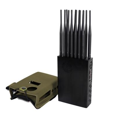 China Best Selling Classic Black Portable 14 Antennas 5G Cell Phone Signal Jammer with LCD Display for sale