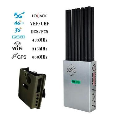 China Best-selling 18 Bands 16 Antennas Handheld 5G Scrambler with LCD display for sale
