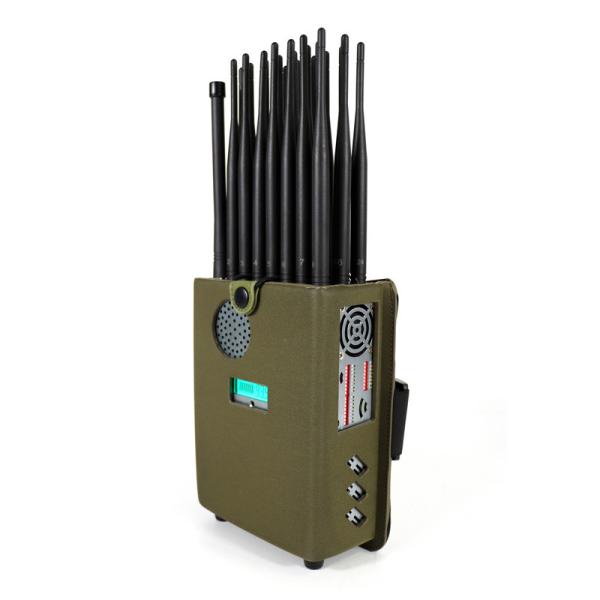 Quality World's Newest 24 Antennas hand-held Phone Jammer blocking 5G WiFi GPS UHF VHF for sale