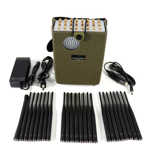 Quality World's Newest 24 Antennas hand-held Phone Jammer blocking 5G WiFi GPS UHF VHF for sale
