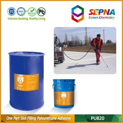 China Single Component Self-leveling Polyurethane Slot Filling Adhesive for Airport Runway PU820 for sale