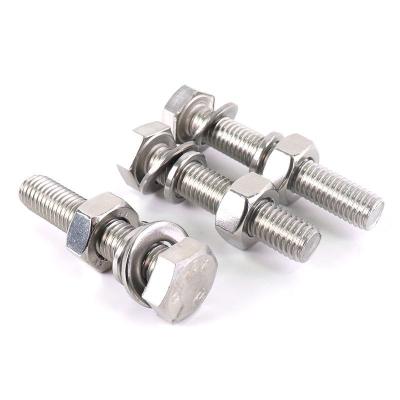 China High Tensile Heavy Duty Bolts And Nuts Set Fastener A2-70 SS304 Stainless Steel Hex Bolt And Nut Washer for sale