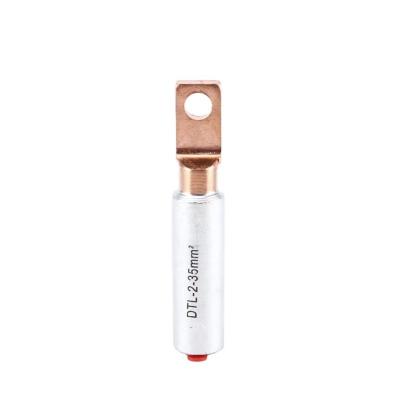 China 35mm2 Square Crimped Bimetal Cable Lug Copper Aluminum Terminal Lug for Welding Cable Connections for sale