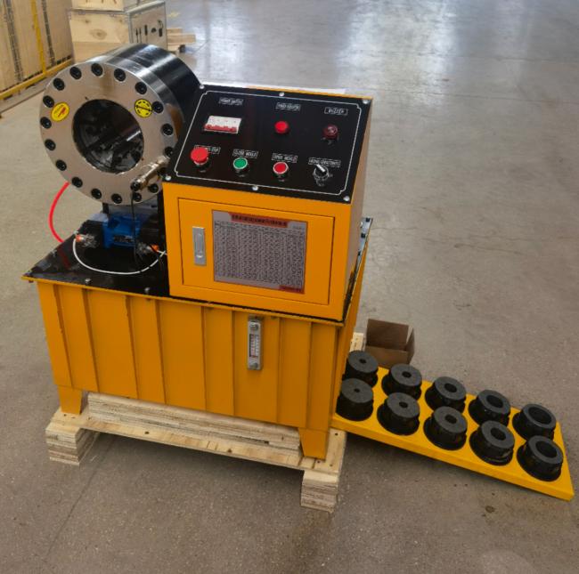 Hydraulic 3 Inch 6-76mm 4 Layers Hose Big Size Industrial Braided Hose Crimping Machine 3kw Compact Structure
