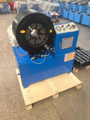 China 1/4 To 3'' High Capacity With 200pcs/H Blue Color Electric Shorter Model Button System Hydraulic Hose Crimping Machine For 6-76mm Crimping Range for sale