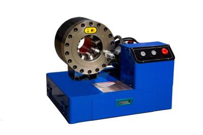 China 12V/24V 10 Dies 2 Inch Blue Color Manual Braided Hose Crimper Battery Drive Hydraulic  6-51mm hose Crimper for sale