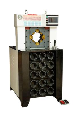 China Superdikte 3 inch met 15 dies 6-76mm Zwarte kleur AC slang krimpmachine met snelle verandering van malen gereedschappen weerhouden snellere krimpkracht 650T hydraulische slang krimpmachine Te koop