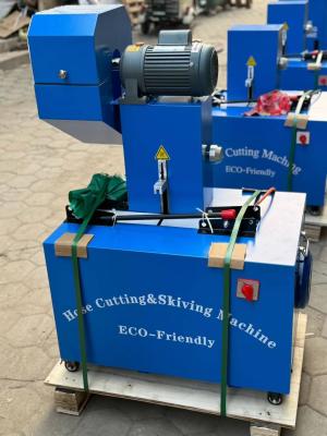 China 2 Inch 4 Layer 220V Hose Cutting and Skiving Machine with Button Control for sale