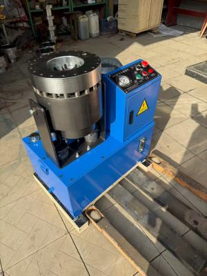 China Electric Round And Square Pipe Crimping Machine 220V/380V for 1/4 to 2 Inch Pipes Blue color for sale