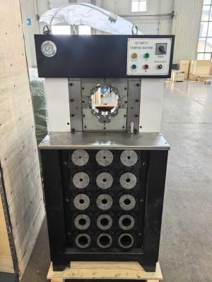 China 3 Inch Button Control Hydraulic Hose Crimping Machine with 6-76mm Crimping Range, 165mm Max Opening, and 15 Dies for sale