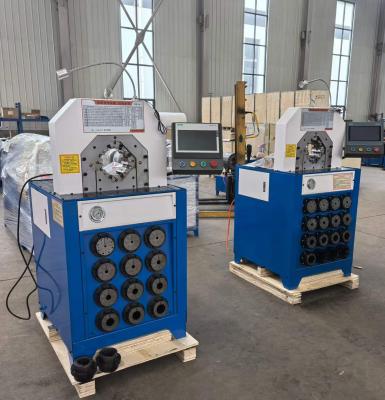 China 3 Inch Super Thickness Model 220v/380v Hydraulic Hose Crimping Machine With 2800KN Crimping Force PLC/botton Control System And 6-76mm Crimping Range 15 Dies for sale