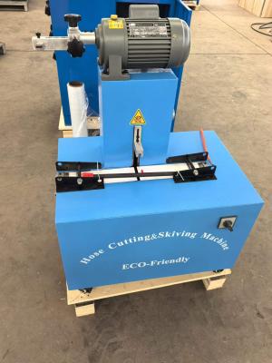 China 2 Inch Electric Hose Cutting and Skiving Machine with 6-51mm Cutting Range 220V/380V Voltage and 10 Interchangeable Dies for sale