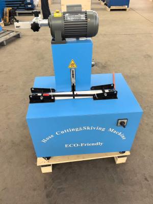 China 2 Inch Blue Color Electric 6-51mm Hose Cutting And Skiving Machine With 220V/380V Voltage And 10 Interchangeable Dies For Industrial Use for sale