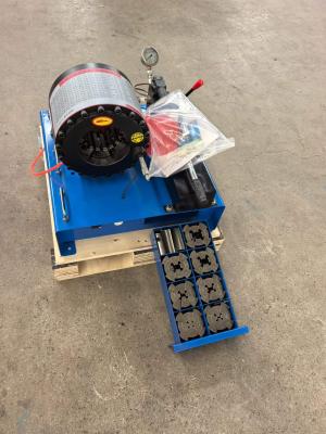 China 2 Inch Blue Color High Efficiency 600 Ton Pressure Force Manual Hose Crimping Machine No Power Needed From  6-51mm Crimping Range And 10 Interchangeable Dies For Hydraulic Applications for sale