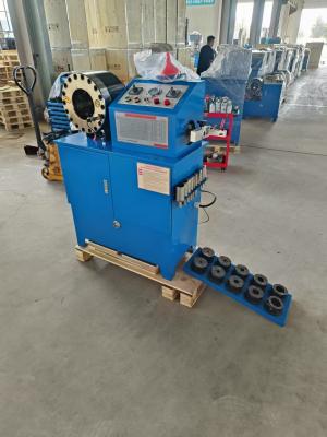 China 6 To 51mm 2 Inch Blue Color 10 Dies Hydraulic Hose Crimping Machine With Dual Functionality And Hose Skiving Machine 2 Functions Into One Machine Hose Crimping/skiving For Industrial Applications for sale