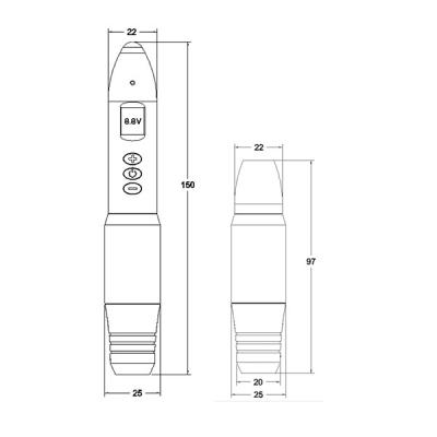 Cina Penna di UGP di Art Wireless del corpo, interfaccia ricaricabile di Pen With RCA del tatuaggio del labbro insieme in vendita