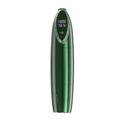 Cina Pistola ricaricabile del tatuaggio di colore verde, capacità rotatoria senza fili della penna 1600mAh del tatuaggio in vendita