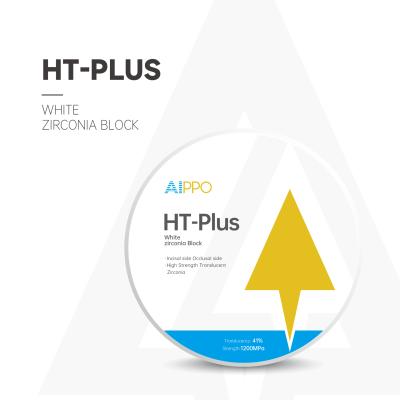 China HT-Plus White Zirconia Dental Block 1200MPa High Bending Strength Anti Aging for sale