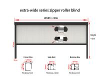 China Extra Wide Zipper Roller Blind for sale