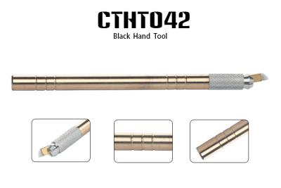 China Pluma manual de Microblading del lápiz de ojos de los labios de la ceja de la pluma del tatuaje de la mano del oro en venta