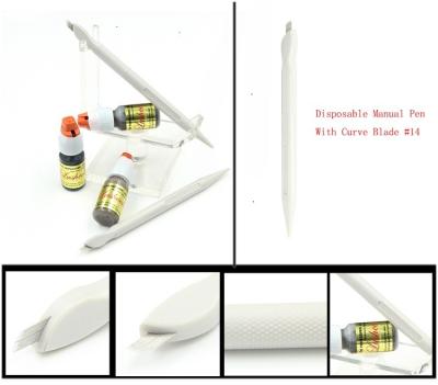 Cina Penna eliminabile di plastica di Microblading con la penna #14 del ricamo del sopracciglio della lama in vendita