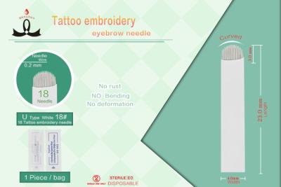 Китай Подковообразная постоянная игла татуировки брови макияжа 18 с медицинской рангом 4 мм широкой продается