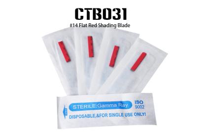 Китай #14 простерилизованное лезвие shading Pin плоское красное Microblading для одиночной пользы и продается