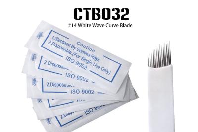 Китай Определите иглы Microblading пользы устранимые, лопатку с криволинейным профилем цвета 14 Pin белую продается